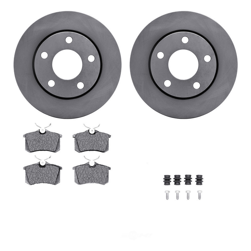 Disc Brake Kit-Rotors with 5000 Advanced Brake Pads includes Hardware ...