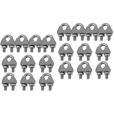 2 Pieces Stainless Steel Cable Fasteners Wire Rope Clamp U-type Clamps ...