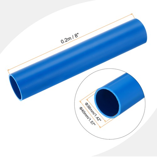 PVC Rigid Round Pipe 36mm ID 40mm OD 20cm Length Blue High Impact | eBay