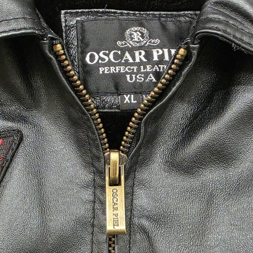 Vintage Oscar Piel USMC Vietnam War Leather Jacket XL Marines Military ...