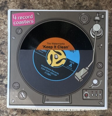 Gameago Silicone Record Coasters 1981 Black Look like Vinyl Record 45s ...
