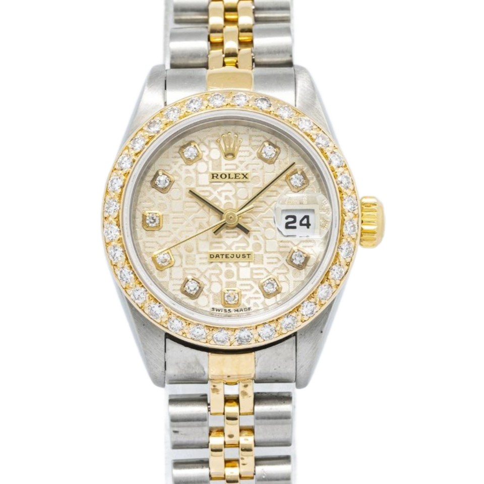Rolex Datejust 79173 18K TwoTone Factory Diamond Computer Dial Auto ...