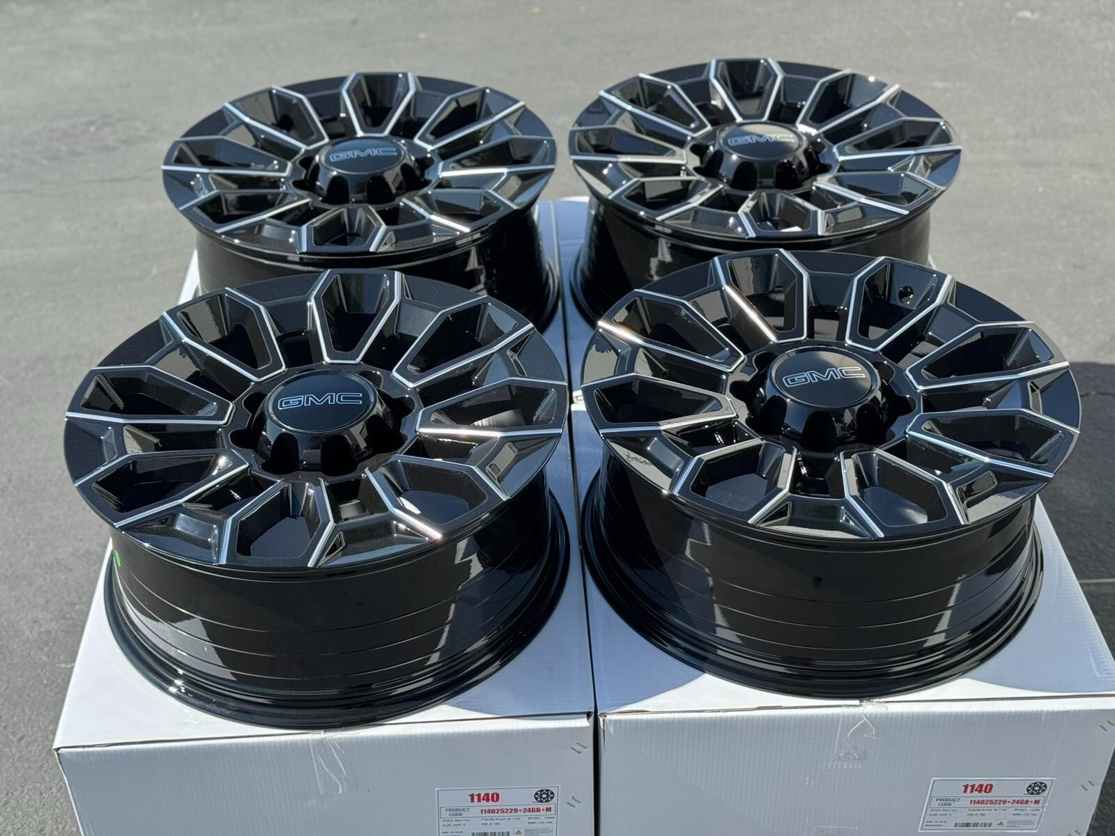 22" Wheels 22x9 8x180 Rims GMC Sierra 2500 HD 3500 2500HD Set of 4 ...