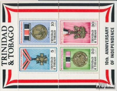 Francobolli Trinidad e Tobago 1972 Mi Blocco 4 MNH 1972 L'indipendenza ...