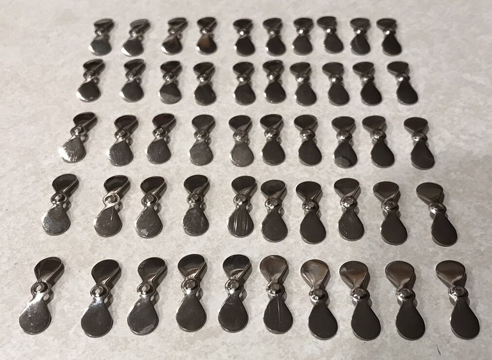 50pcs Stainless Steel SS Propeller Prop Blades 7/8” DIY Fishing Lure ...