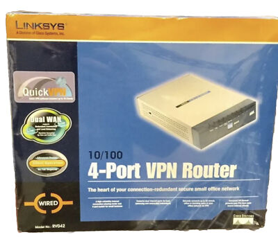 Linksys Cisco 4 Port Router RV042 - BRAND NEW, Never Opened! | eBay