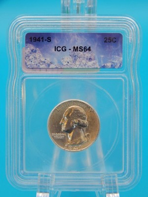 1941-S Washington Quarter ICG MS64 Icecube NEW Holder (BF1610) | eBay