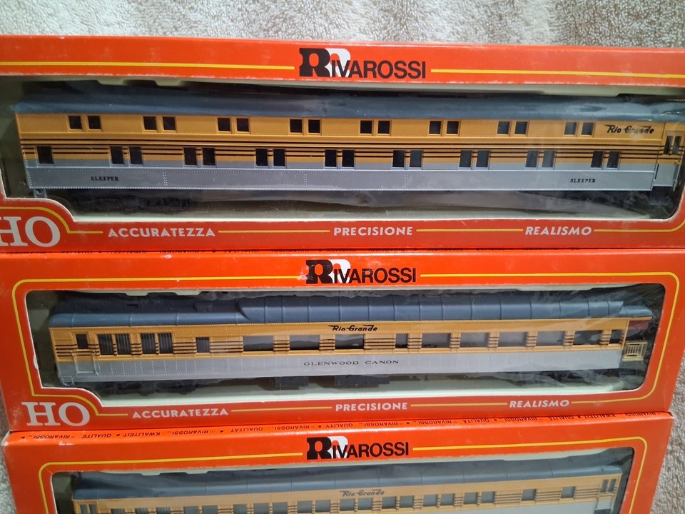 LOT OF 4 Vintage Rivarossi ITALY HO Scale Denver & Rio Grande Passenger ...