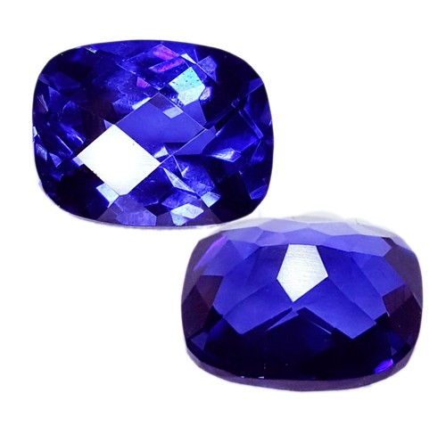 18 Ct Natural Blue Tanzanite Pair Loose Gemstone Certified Cushion Cut Gem W019 | eBay