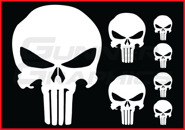 Punisher pack Fits Chevy Camaro rear window decal Punisher decals 7 ...