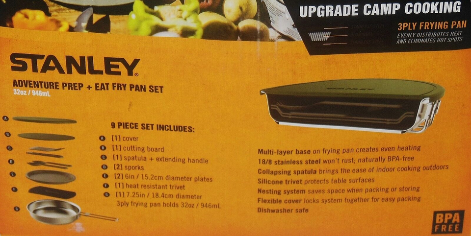 NEW: Stanley Adventure series Frying Pan System Camp Cooking set - FREE ...