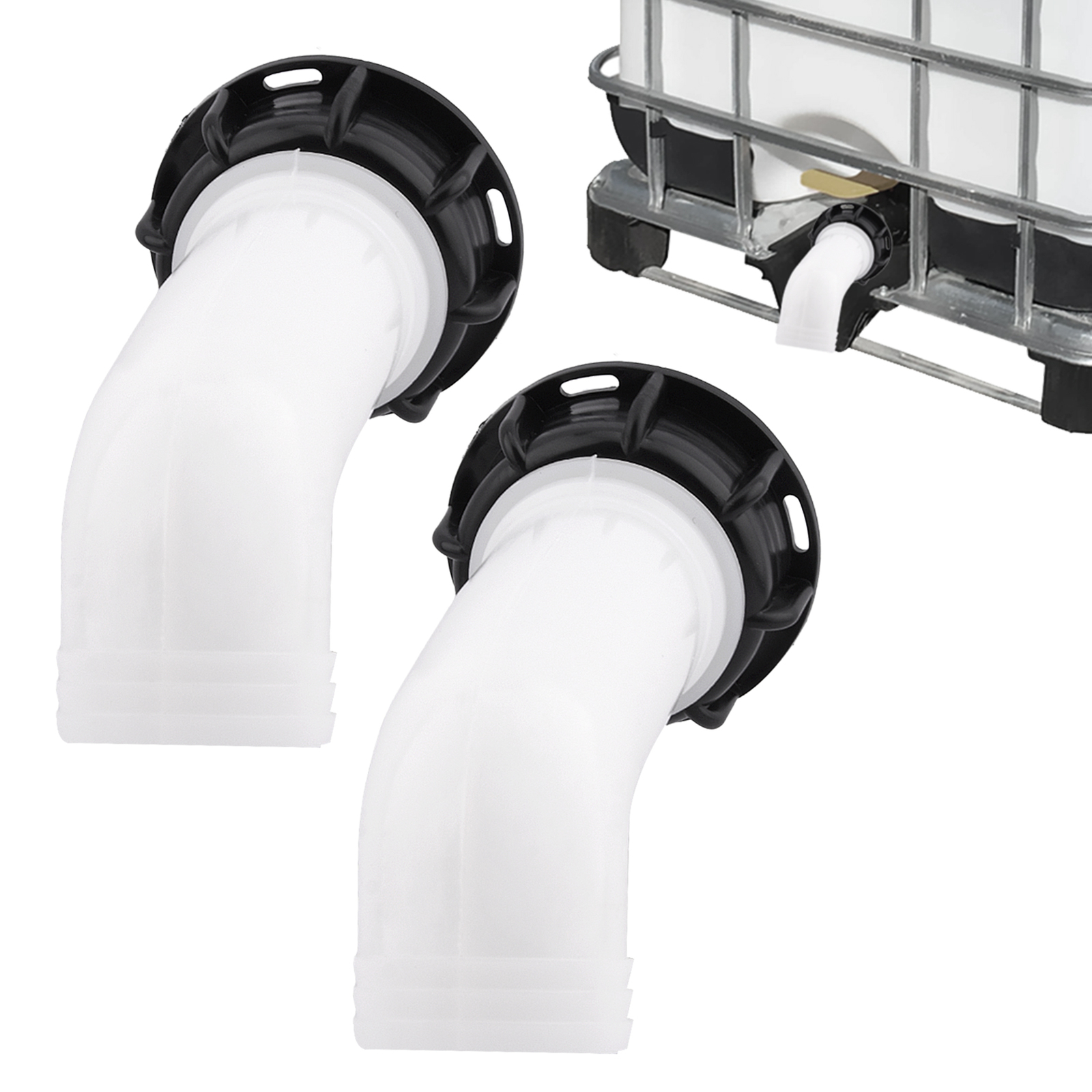 IBC Water Tank Extension Cap Valve Plastic Drain Spout Coarse Thread | eBay