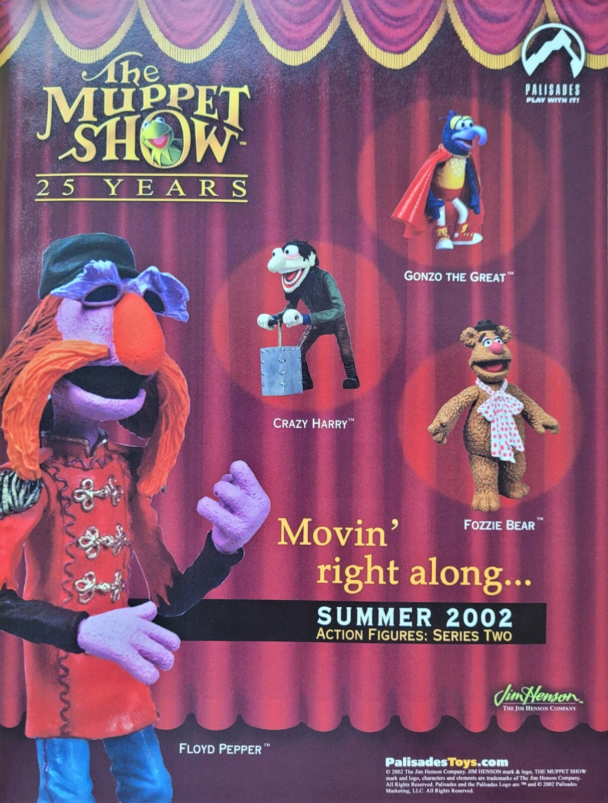 2002 THE MUPPET SHOW 25 Years FLOYD PEPPER Puppet Toy = TRADE Print AD ...