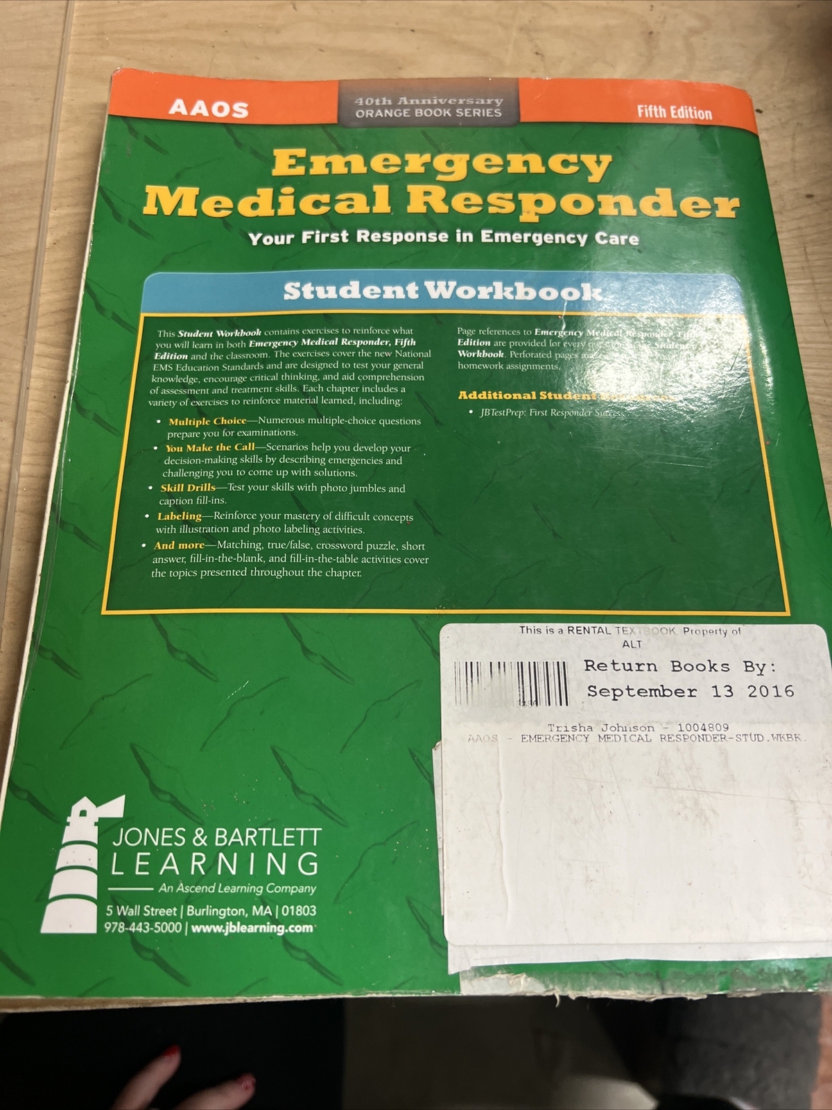 Emergency Medical Responder, Student Workbook by Aaos American Academy ...