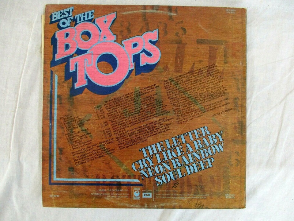THE BOX TOPS, THE BEST OF THE BOX TOPS, 1971, VERY GOOD CONDITION | eBay
