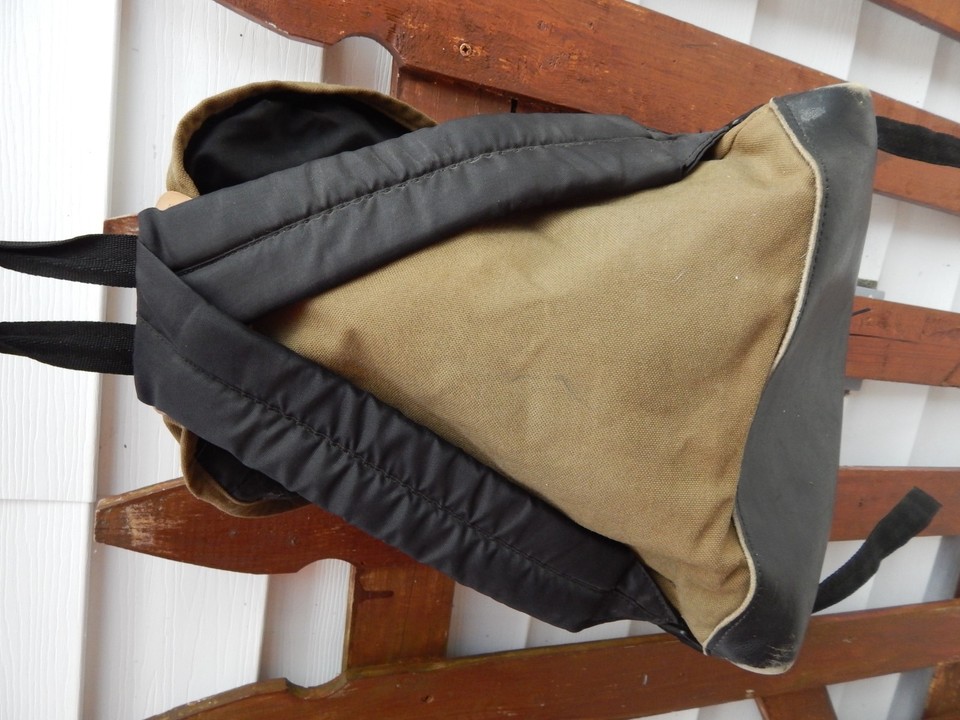 Vintage Eastpak Cinch Style Backpack with Straps Natural Colors Hiking ...