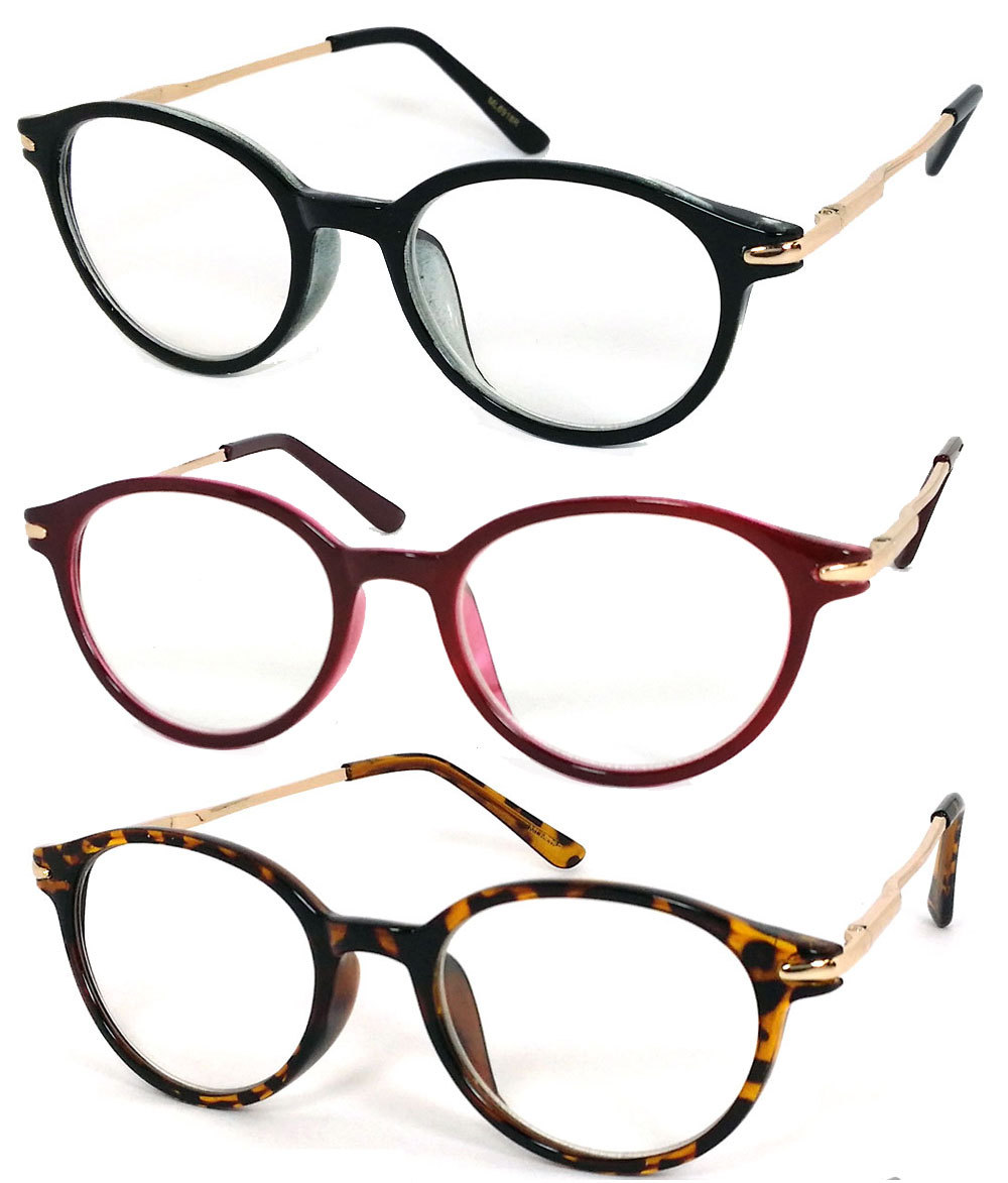 Man Woman Round Oval Reading Glasses Readers SpringTemple - RE48 ...