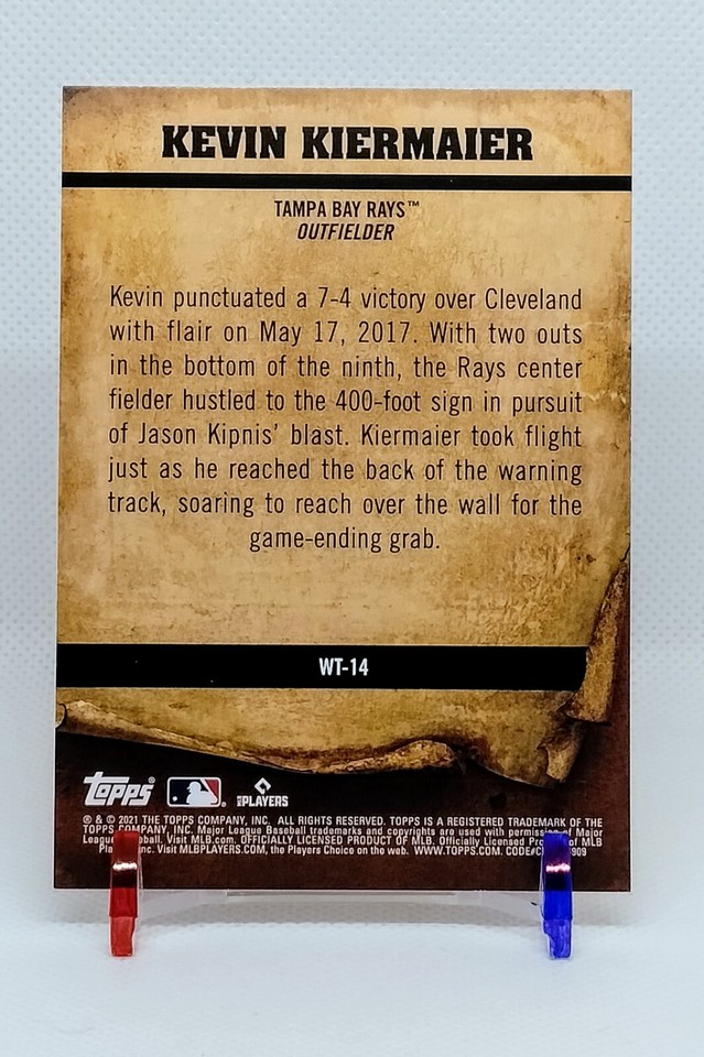 KEVIN KIERMAIER. 2021 Topps Big League Baseball. Most Wanted Insert ...