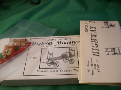 Jordan Highway Miniatures HO #301 Railroad Depot Baggage Wagon ...