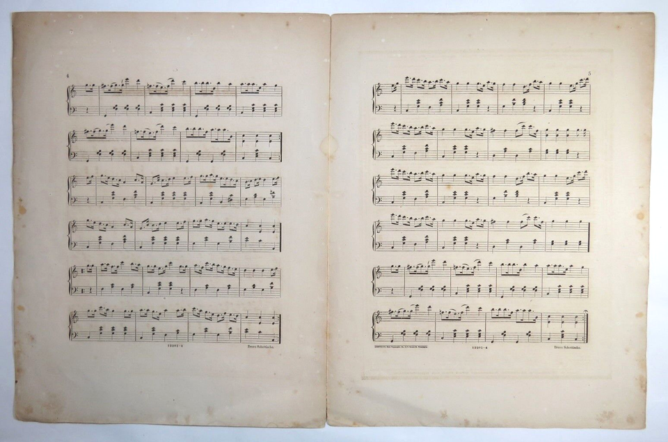 Antique Sheet Music Bravo Schottische Eastburn Lee And Walker ...