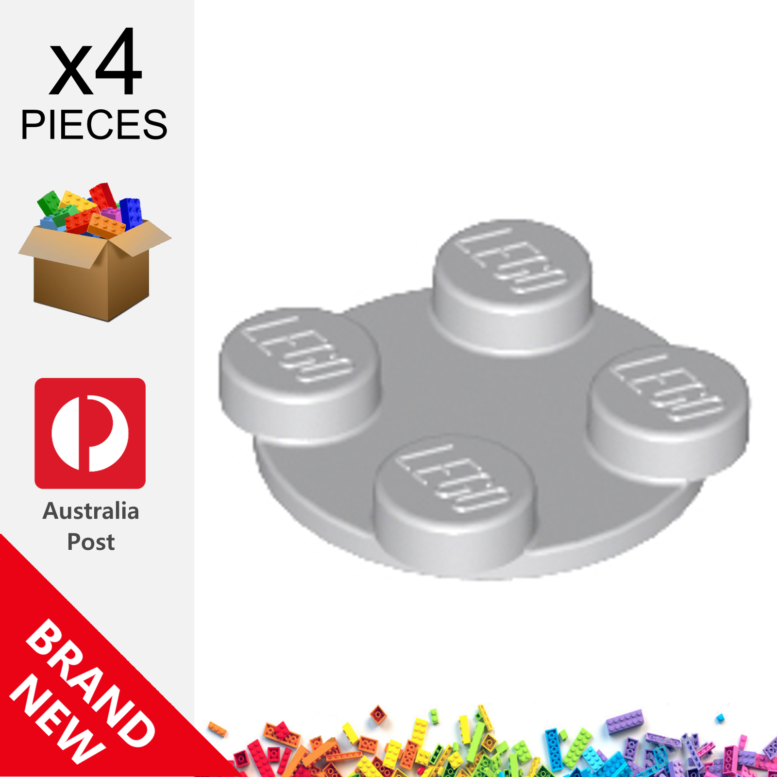 4x Genuine LEGO™ Light Grey Turntable 2 x 2 Plate Top 3679 4211439 ...