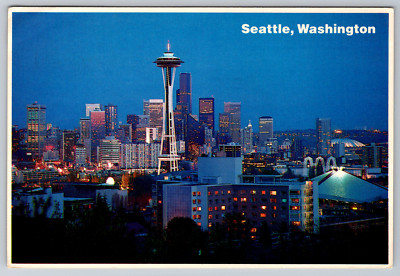 Seattle Skyline Space Needle 1985 Postmark, WA Postcard | eBay