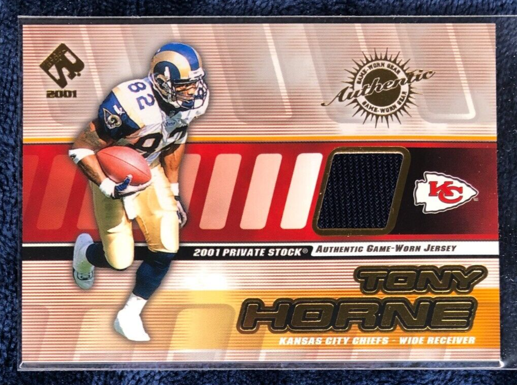 Tony Horne 2001 Private Stock Game Worn Gear Jersey Card no. 80 ...