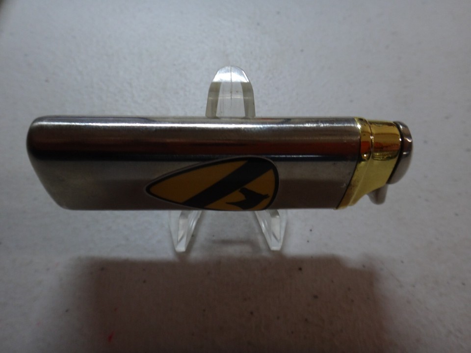 Butane Gas Metal Lighter with US Army 1st CAVALRY Division Decal Emblem ...