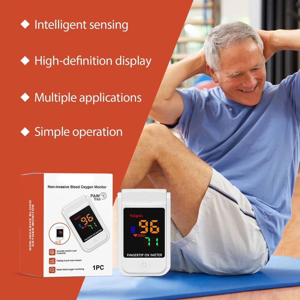 Finger Pulse Oximeter Non Invasive Home Oxygen Monitor Portable | eBay