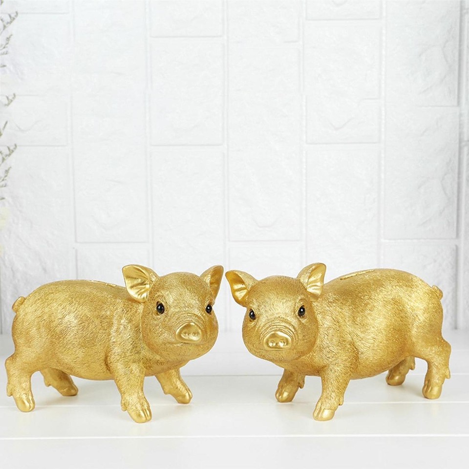 Pig Piggy Bank Lucky Collection Cute for New Year Festival Table ...