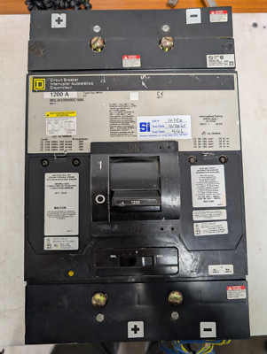 🤪 SQUARE D 1200 AMP CIRCUIT BREAKER 600 VAC 3 POLE MHL36120040DC1680 ...