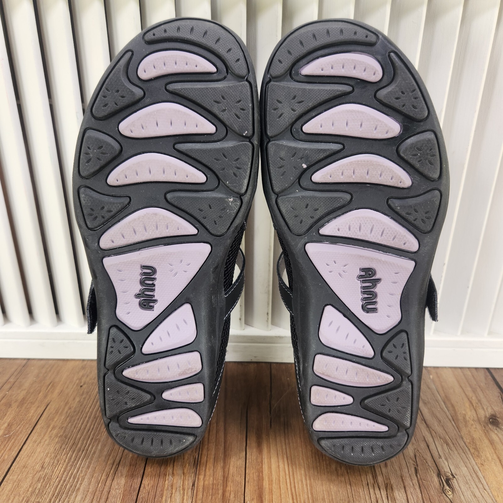 Ahnu Mary Janes Size 8 Black Leather Flats Comfort Shoes Womens Af2587 ...