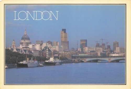 Postcard England London British St. Paul's and Thames River from ...