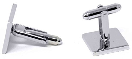 Men's Platinum-Plated Silver Square Cufflinks in Gift Box | eBay