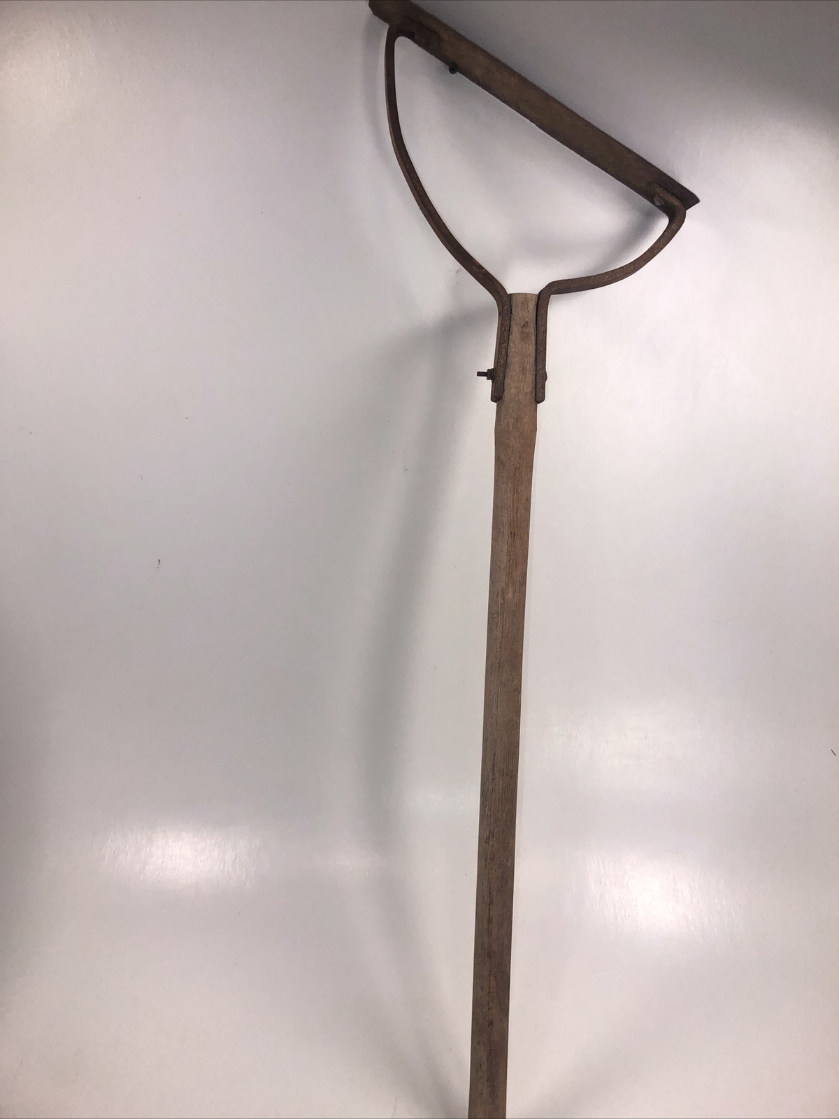 Vintage Weed Grass Trimmer Sling Blade Wood Handle Rustic Sickle Wacker ...