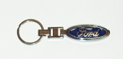 Ford Logo Keychain Blue Enameled Metal Fob Car Truck Advertisement Key ...