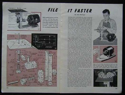 Die Filing Machine HowTo Build PLANS Model & Die makers | eBay