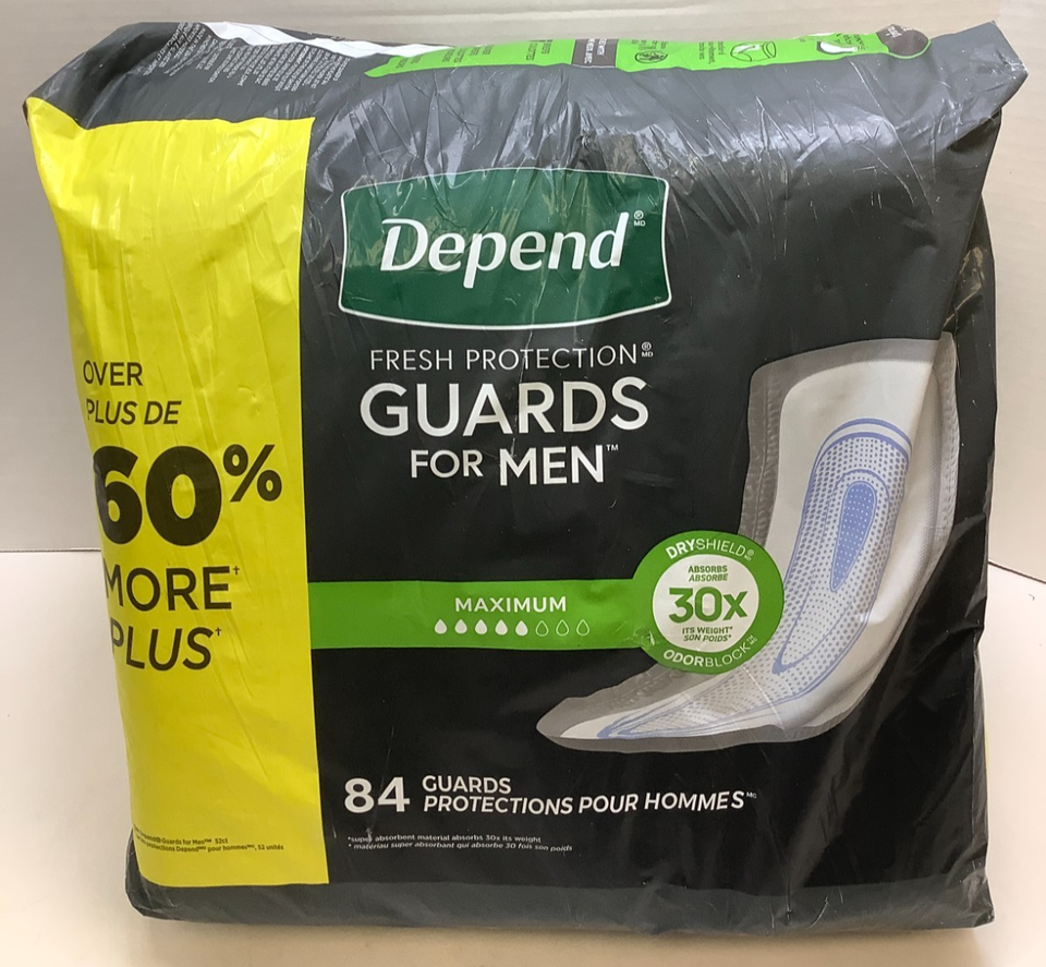Depend For Men GUARDS, Maximum Protection, 84 CT, Disheveled | eBay