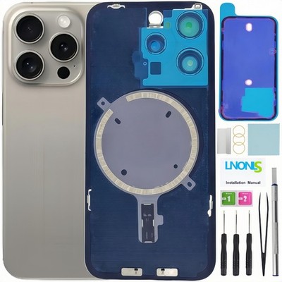 15 Pro Back Glass Replacement for iPhone 15 Pro Rear Back Cover Glass w ...