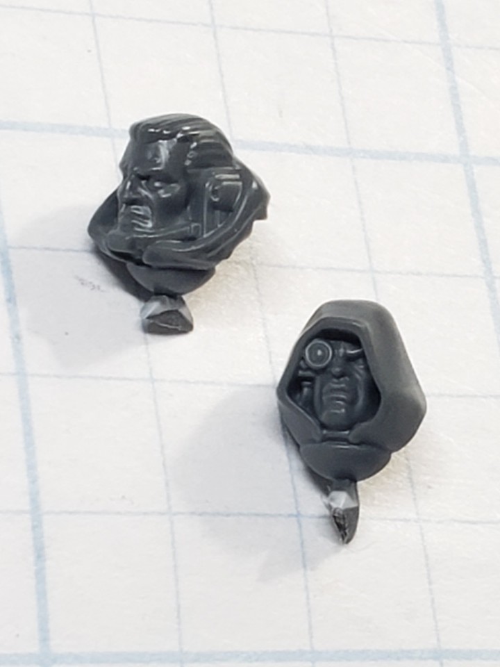 40k Dark Angels Bits Upgrade Hooded Bare Veteran Heads w Optic & Comms ...