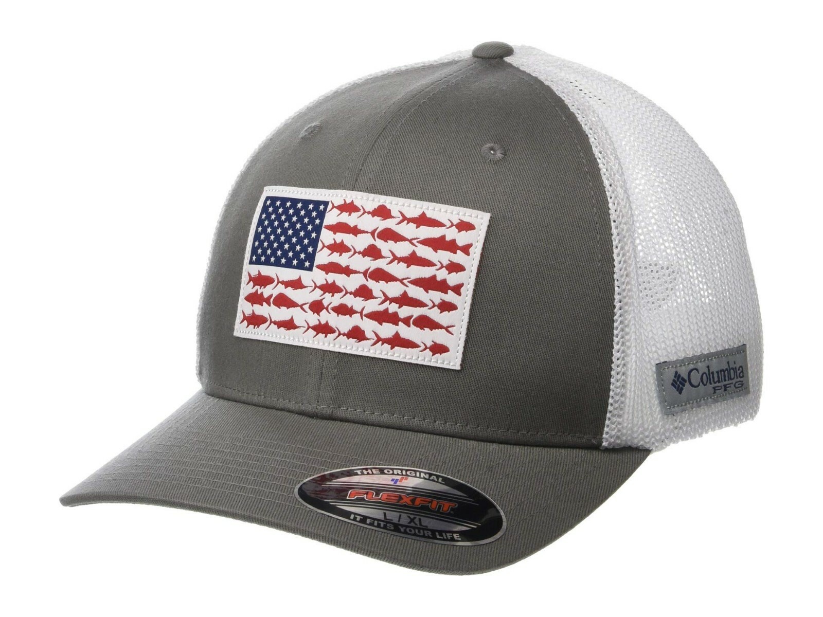 COLUMBIA PFG MESH HAT, FLEXFIT CAP, FITTED, Size S/M, L/XL, Baseball ...
