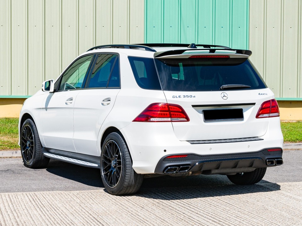FOR MERCEDES GLE ML W166 AMG GLE63 STYLE REAR DIFFUSER VALANCE & BLACK ...