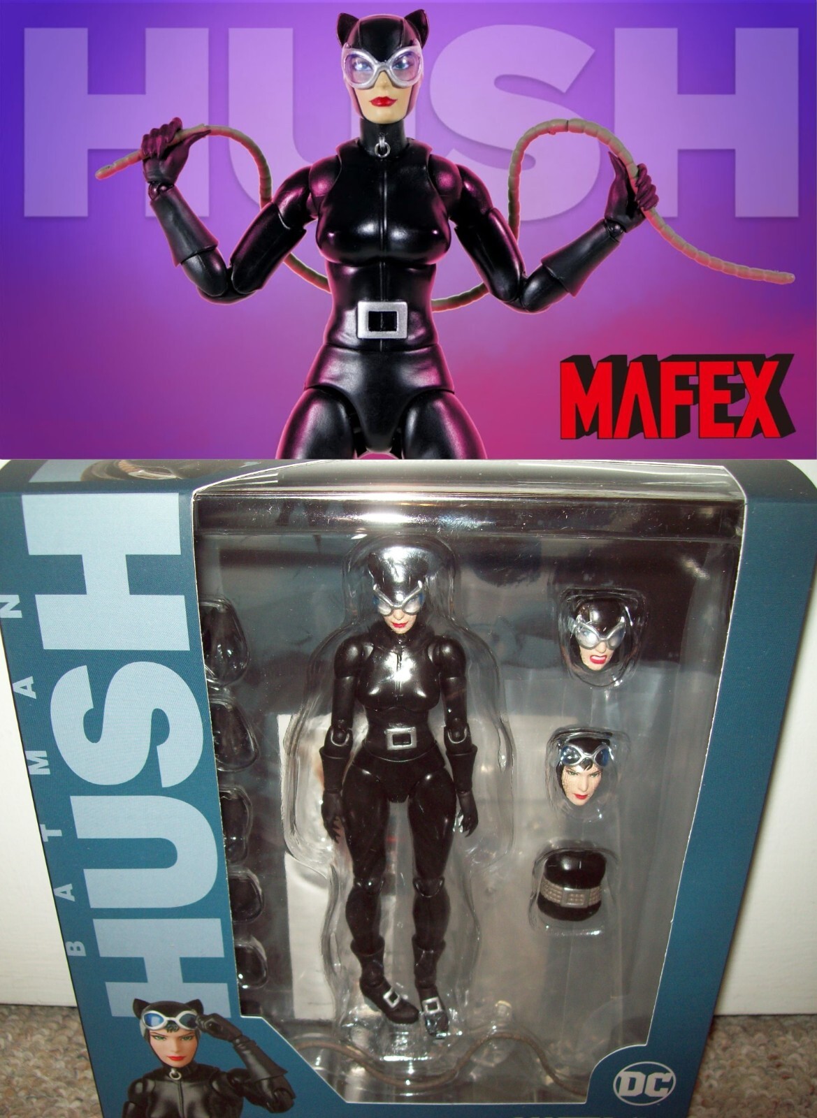 Catwoman Mafex No.123 Batman Hush 1/12 DC Comics 6" Figure New FREE ...