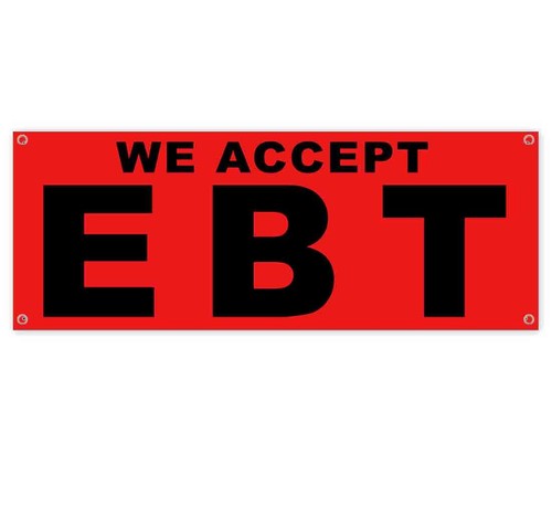 WE ACCEPT EBT CLEARANCE BANNER Advertising Vinyl Flag Sign INV | eBay