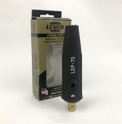 Lenco 05313 LDP-70M Dinse Type Black Machine Plug No. 05319 .508 No.1/0 ...