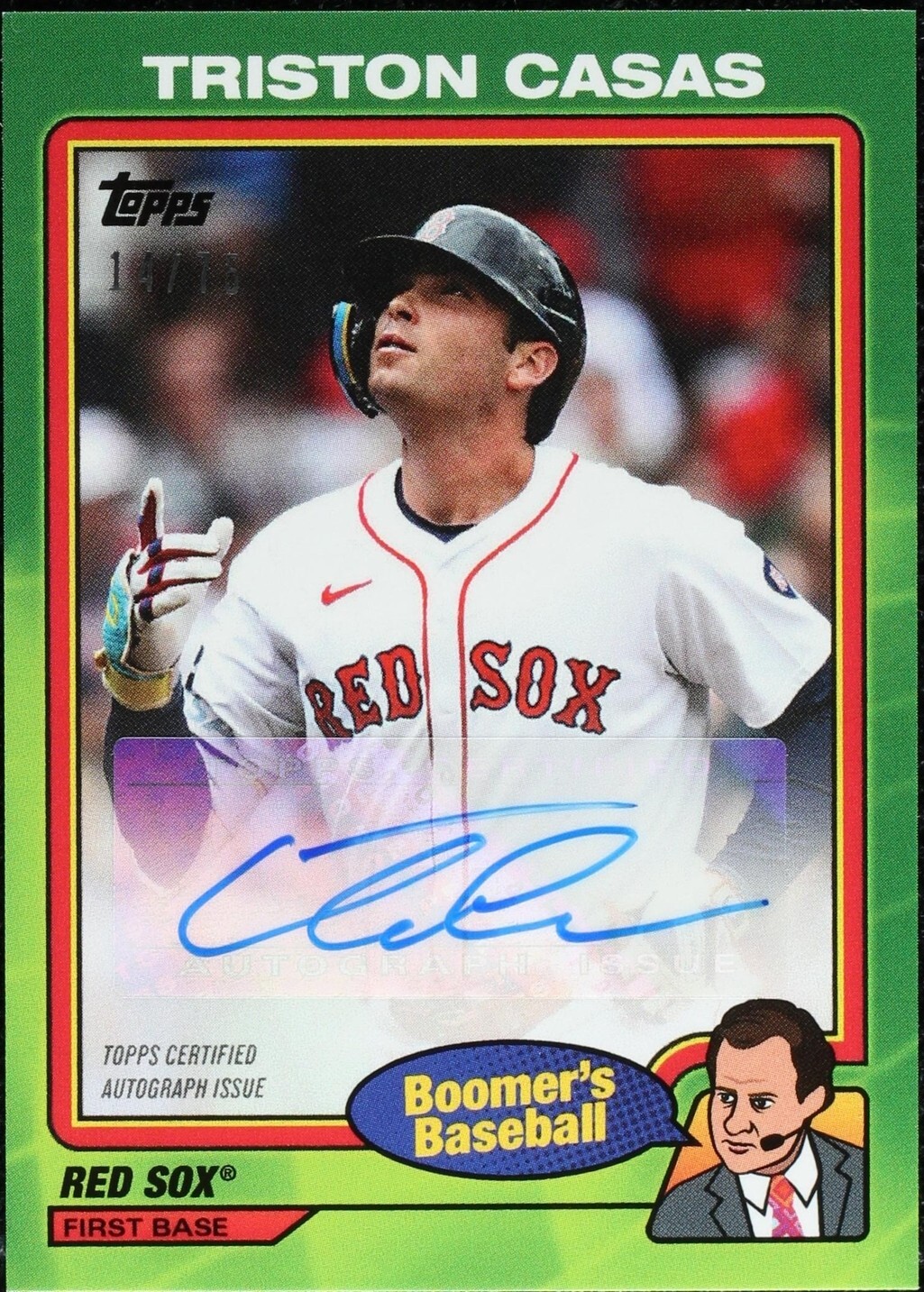 2024 Topps X Chris Berman Boomer's Baseball - Triston Casas #80A Green ...