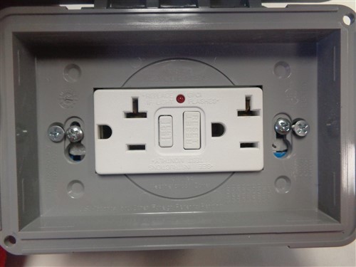 CARLON ZIP ELECTRICAL BOX W/ GFCI PLUG & WEATHER PROOF FLIP LID MARINE ...