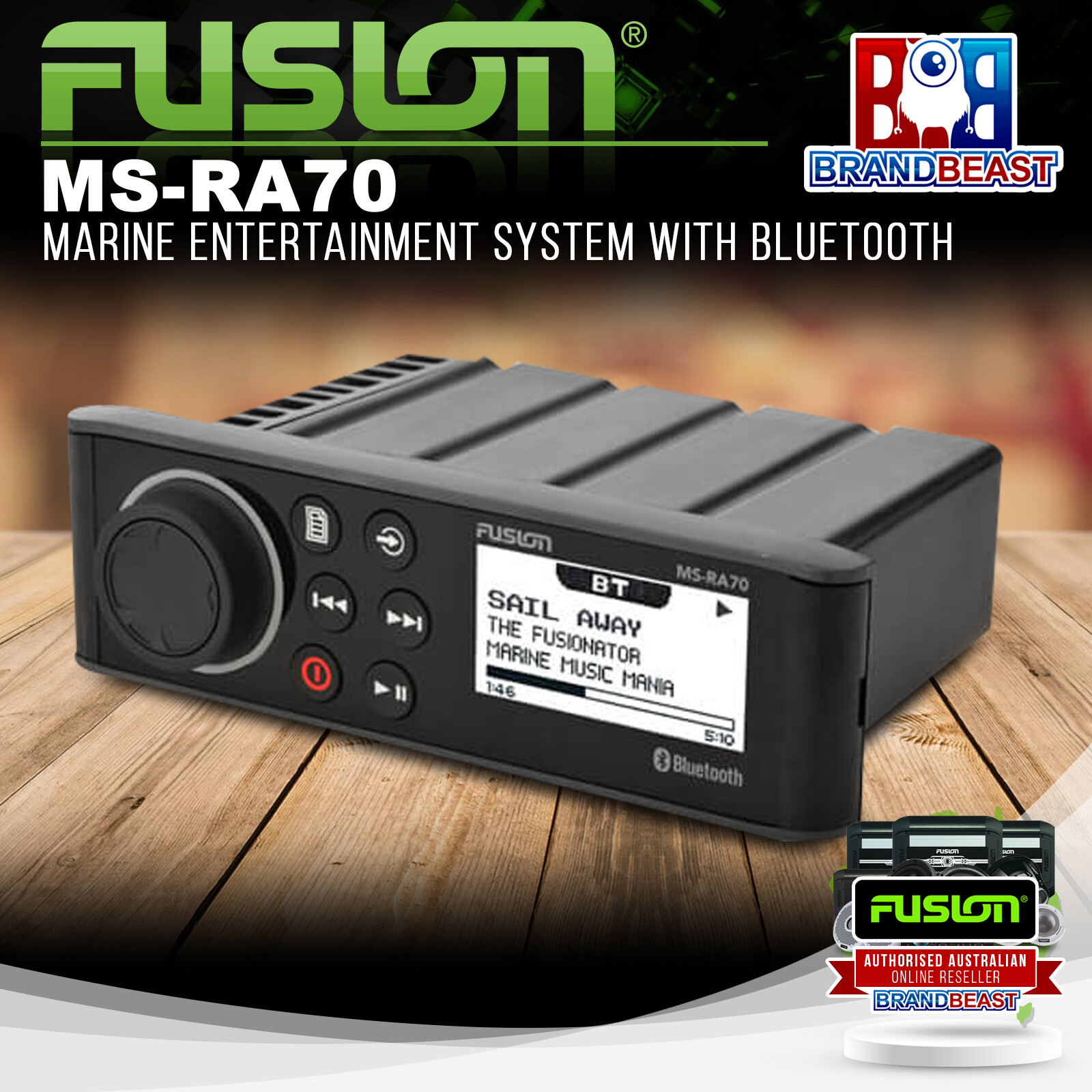 Fusion MS-RA70 Marine Entertainment System With Bluetooth | eBay