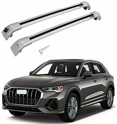 2Pcs Lockable Roof Rail Racks Cross Bars Crossbars Fits for Audi Q3 ...