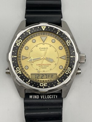 Casio Arnie AMW-320c Ana-Digi 45mm Men's Watch Alarm Chronograph 358 ...